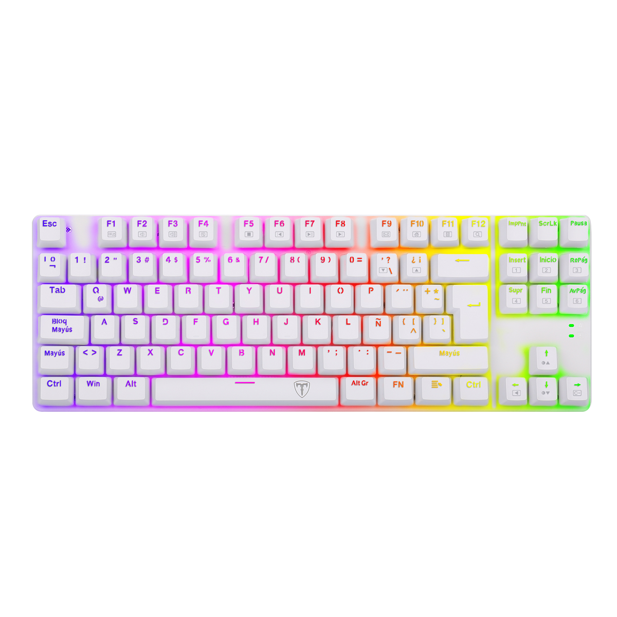 Teclado Gaming Mecanico RGB, Switch Teclas Azules Bora White TT-TGK315 ...