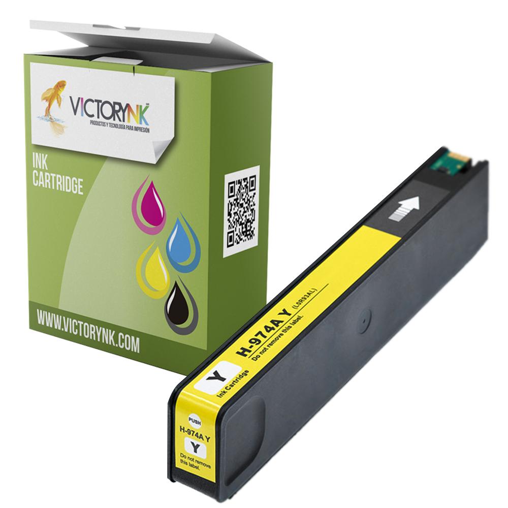Pack de 4 Cartuchos de Tinta Victorynk Genérico para HP 974 A 452DW 47